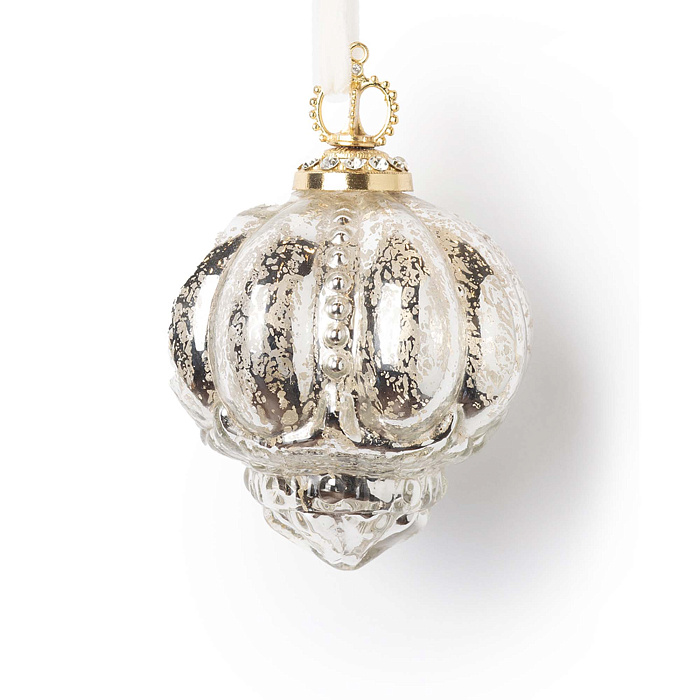 Состаренный серебристый шар из стекла в виде луковицы - купить в Fabian Smith в Москве, СПб и ...